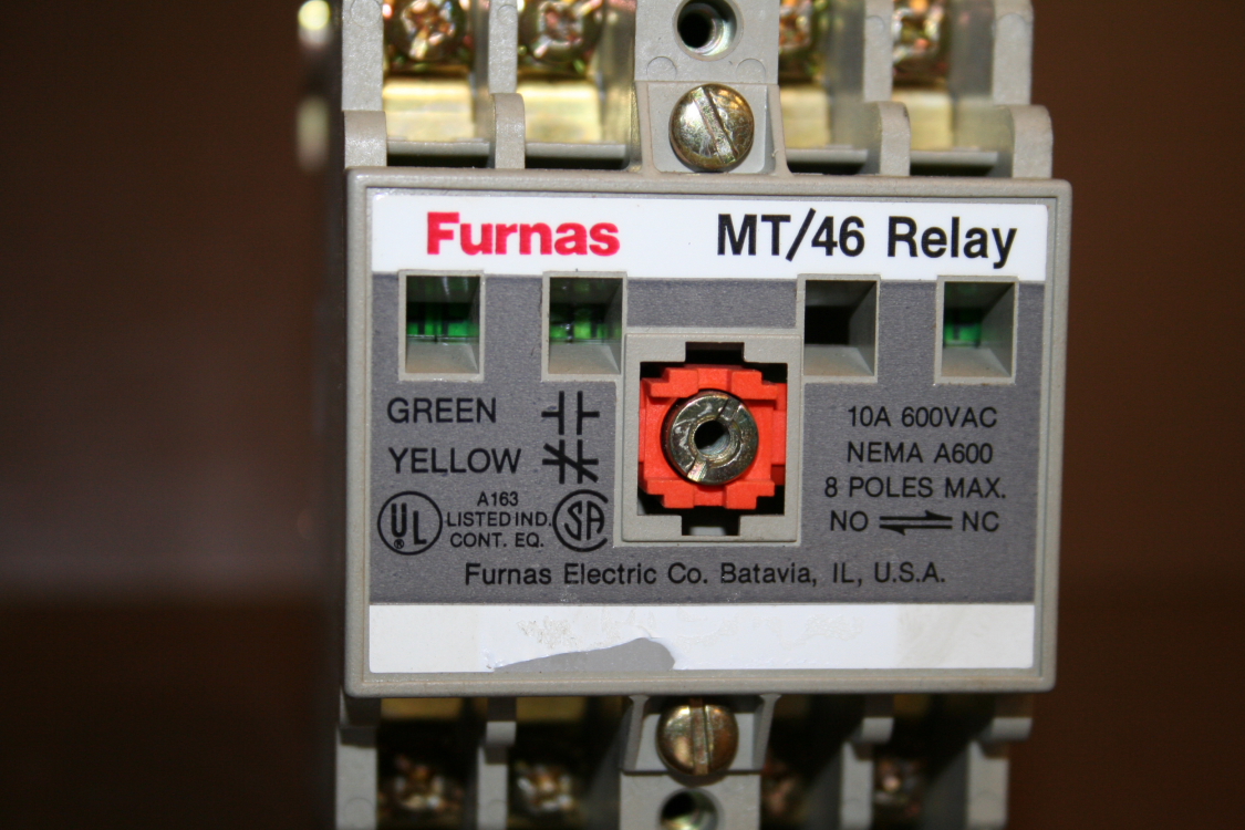 Control relay 3 pole w/120 V coil MT/46 46MT20* Furnas