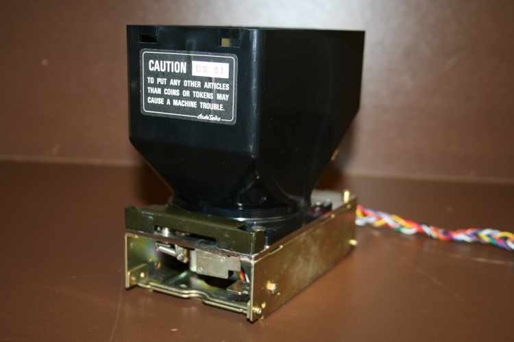 Coin hopper SA-595 w/expansion bowl $1 coins Asasi-Seiko Unused takeoff