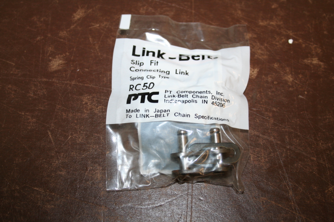 Connecting Link, 568-RC50-1-CL, 5/8in 0.63in, Spring Clip, Link-Belt ...