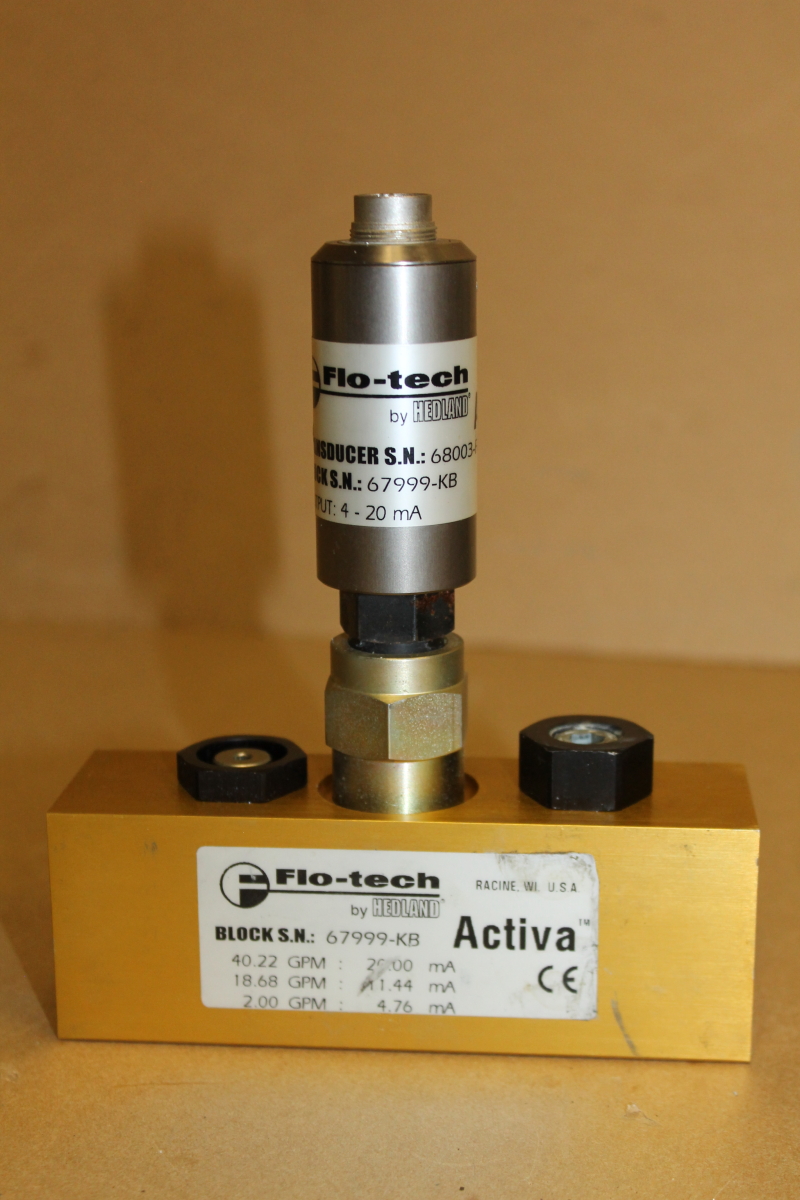 Flow meter, Hydraulic, Turbine, 5000psi, 1-40 GPM, 4-20mA, F6204, Flo Tech