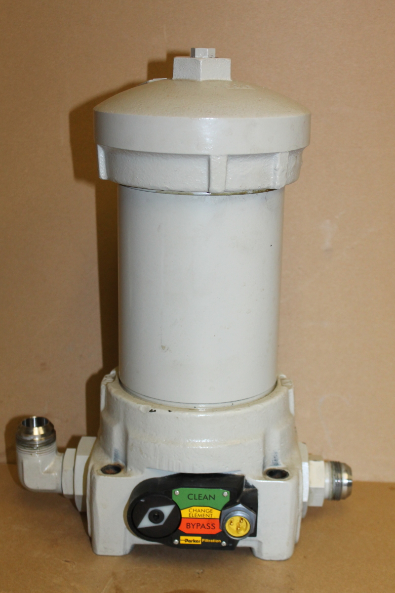 Filter housing, Hydraulic, Inline, Bypass, 5000psi, TellTale, Parker