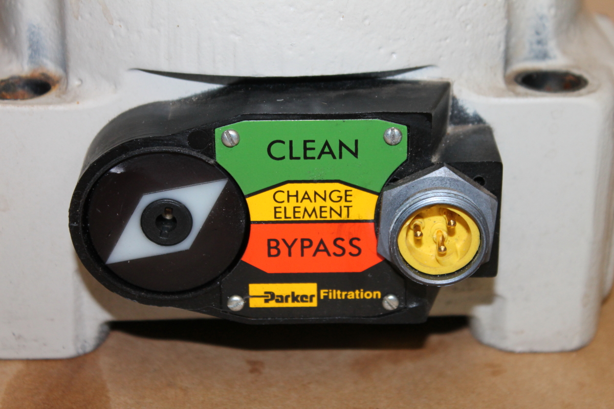 Filter housing, Hydraulic, Inline, Bypass, 5000psi, TellTale, Parker