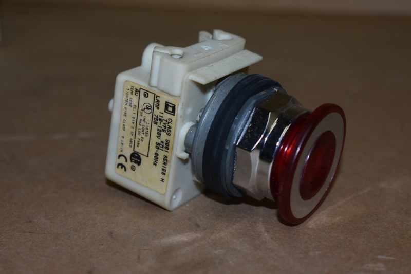 Operator switch, Push/pull, maintained, Illuminated, 120V, 9001 KR9P1R ...