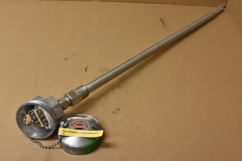 Pyromation Type K Thermocouple, 20", KK48U-S4D25(1/2)08-Z-8HN31(Z796)