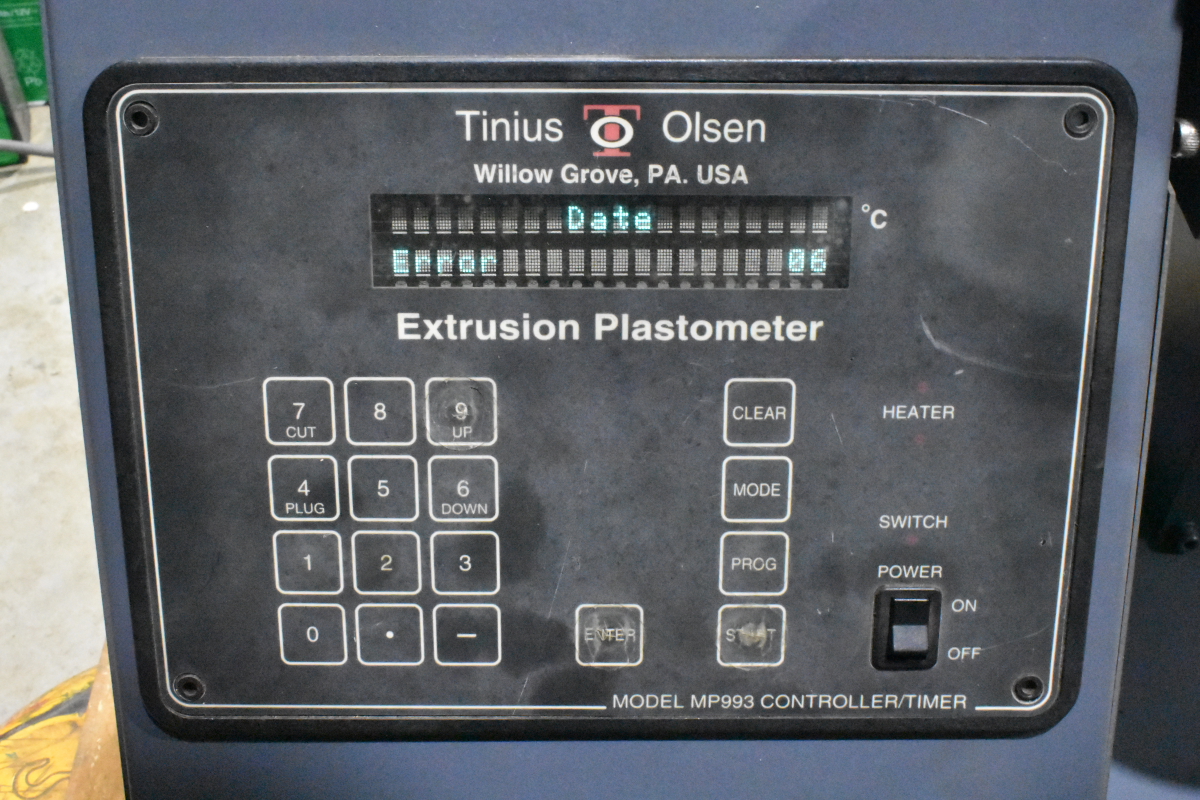 As-Is/Parts, Extrusion Plastometer, MP993 Controller/Timer, Tinius Olsen