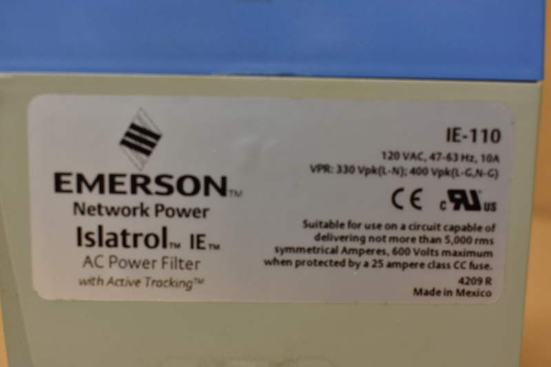 Emerson Islatrol AC Power Filter IE-110