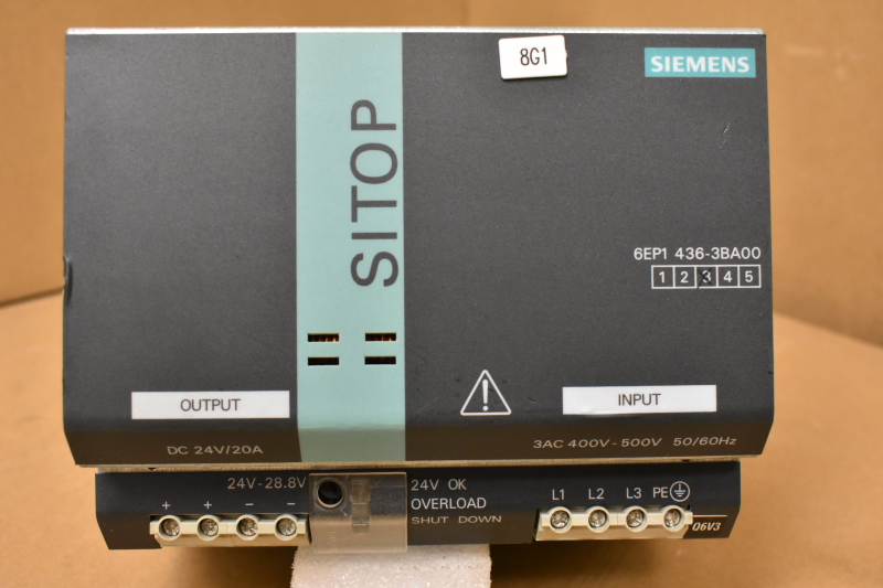 Siemens 24 volt @ 20 Amps power supply , 6EP1436-3BA00