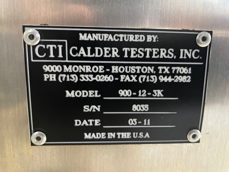 Calder safety relief valve SRV Testing system W/ twin DOT bottle stand