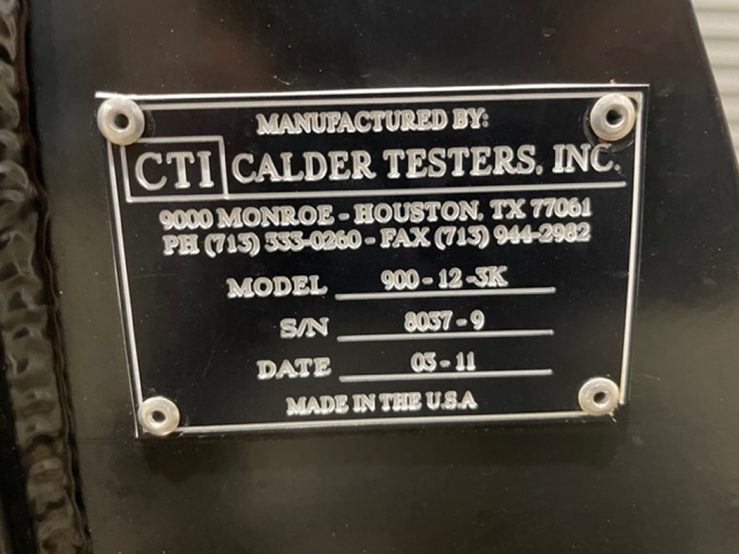 Calder safety relief valve SRV Testing system W/ twin DOT bottle stand