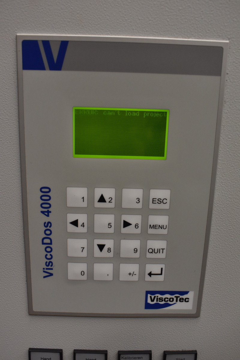2 component dosing system, ViscoDuo V, ViscoTec 3RD10 NEEDS PROGRAM